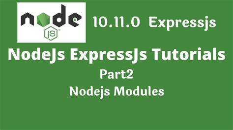 nodejs tutorial modules in nodejs part2 youtube