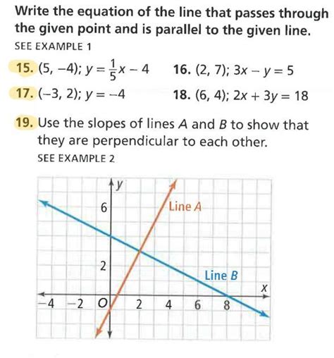 Write The Equation Of The Line That Passes Through The Given Point And