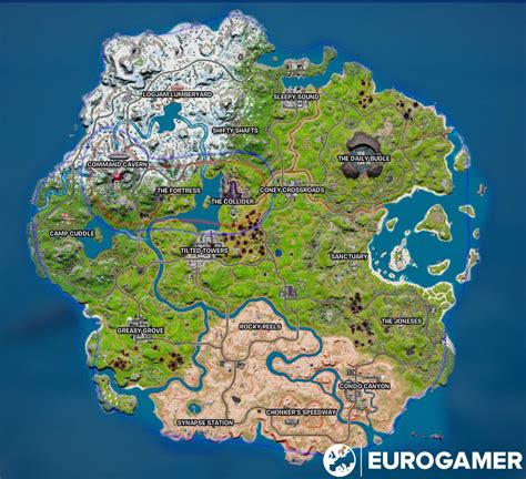 Fortnite Chapter 3 Season 4 Map Named Locations And Landmarks