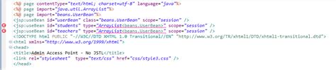 java jsp file doesn t recognize arraylist stack overflow