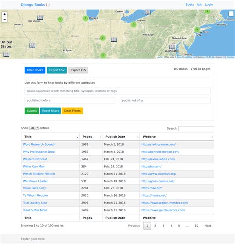 display filter and export geographical data in a django