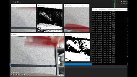opencv background subtraction sample code youtube