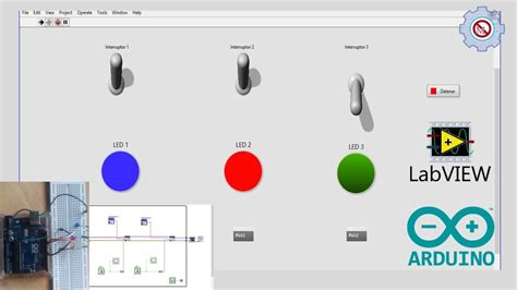 prender y apagar 3 diferentes leds con arduino y labview youtube
