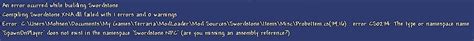template 10 error cs0234 the type or namespace name mobile legends