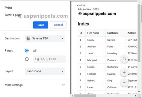 print table with image from folder directory using jquery data table