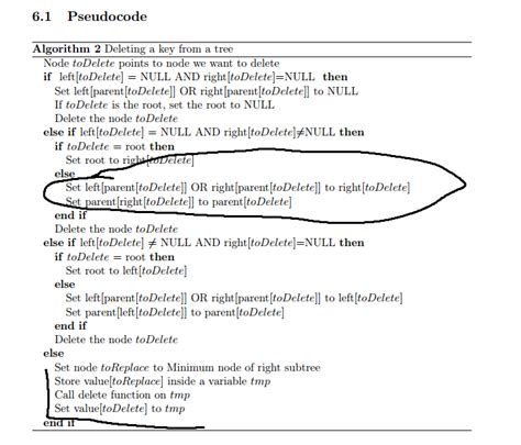 c tree delete node stack overflow