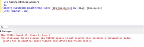 columnstore index enhancements online and offline re builds