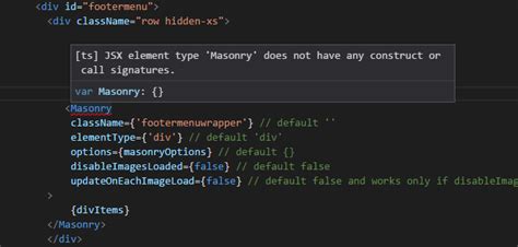 spfx jsx element type masonry does not have any construct or call