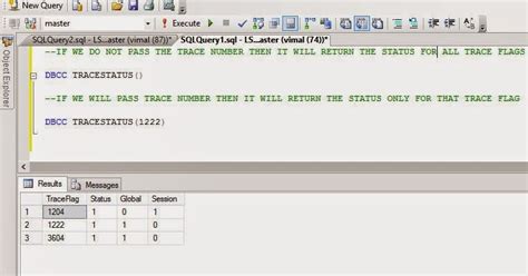 sql nosql public diary how to check the status of trace flags in sql
