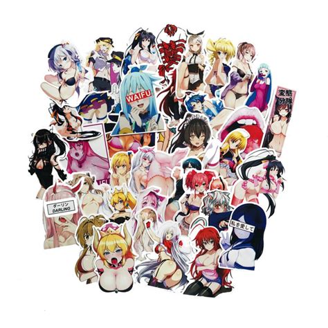 Waifu Anime Sticker Pack 100 Pcs Three Different Sets Etsy