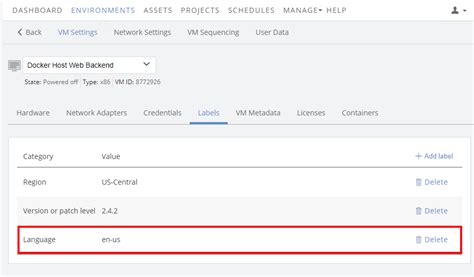 adding and removing labels for vms and other resources skytap help