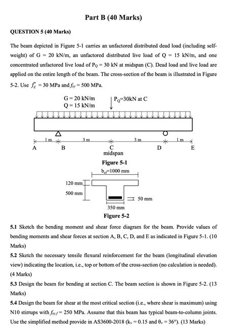 [solved] Part B 40 Marks Question 5 40 Marks The Beam Depicted In