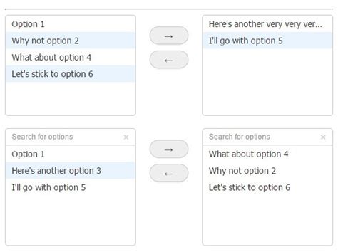 jquery dual list box plugins jquery script