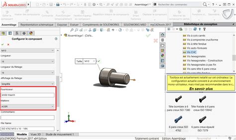 solidworks toolbox ajouter des propriétés personnalisées visiativ