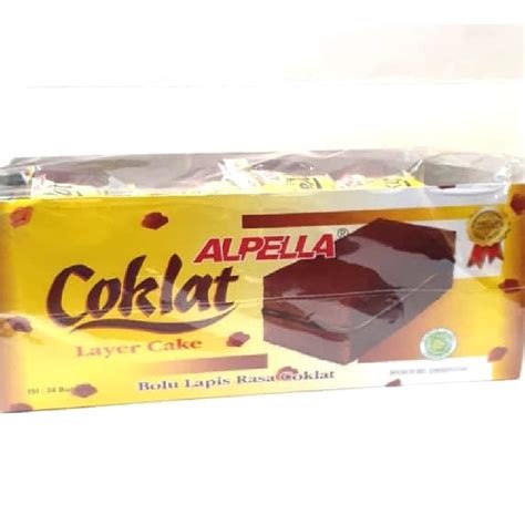 Jual Alpella Coklat Bolu Lapis Layer Cake Isi 24 Bungkus Shopee Indonesia