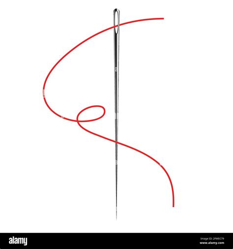 Sewing Needle Vector Icon Thread Vector Sew Tailor Logo Isolated