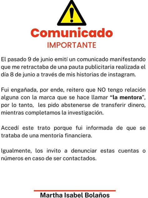 Martha Isabel Bolaños Respondió A Quienes La Acusan De Estafadora “fui