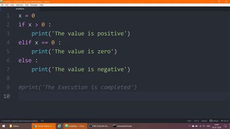 if elif else execution 10th video starting with python beginner