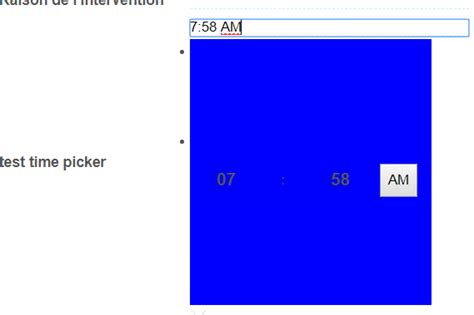 jquery include timepicker into table with bootstrap 4 stack overflow