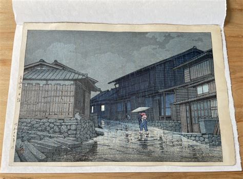 【目立った傷や汚れなし】 川瀬巴水「東海道 日坂」昭和17年作（巴水生存中摺り木版画） 吉田博・伊東深水・浮世絵・版画 の落札情報詳細