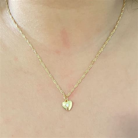 Stunning Handmade 18k Gold Plated Love Heart Sun Depop
