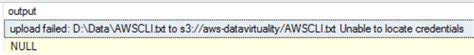 execute aws cli command using xp cmdshell on sql server database
