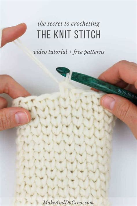 Video How To Crochet The Knit Stitch Waistcoat Stitch