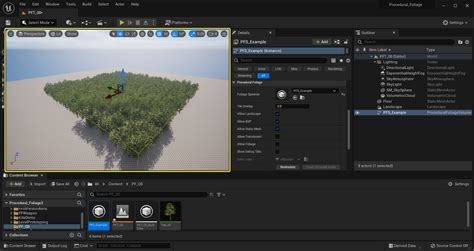 procedural foliage tool in unreal engine unreal engine 5 1 documentation