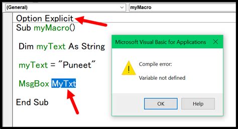 how to use option explicit statement in vba
