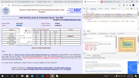 check high school result using selenium in python