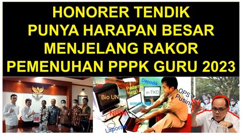 Honorer Tendik Berharap Besar Ada Formasi Pppk Tendik 2023 Saat Rakor