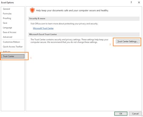 cara mengaktifkan enable macro security settings pada excel excelnoob