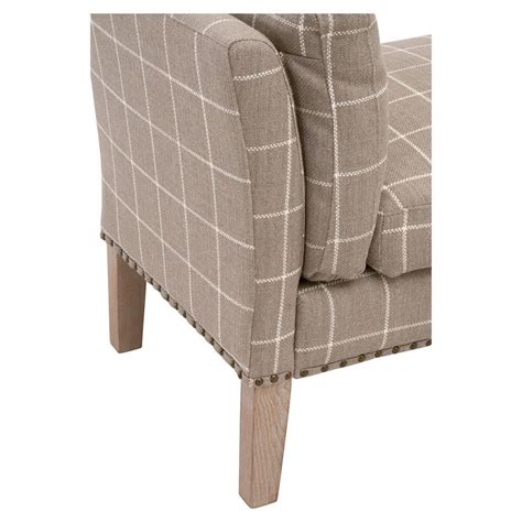 Maribelle Modern Classic Grey Fabric Upholstered Wood Nailhead Trim Bench