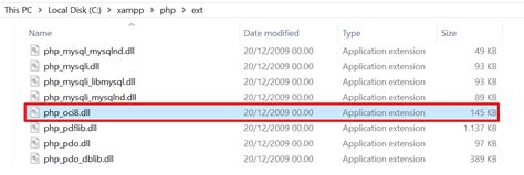 cara setting ektensi oci8 oracle di xampp windows