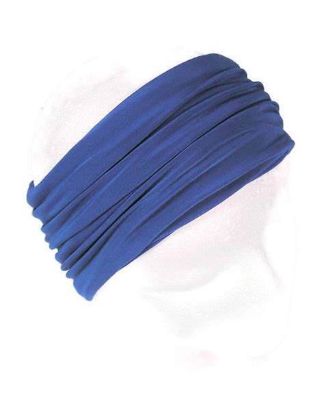 Cobalt Blue Lycra Head Wrap Royal Blue Head Wrap Turban Head Etsy