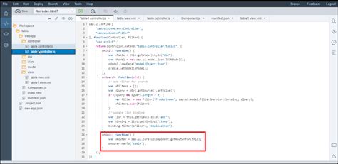 json data binding navigation and search functionality in sapui5 sap