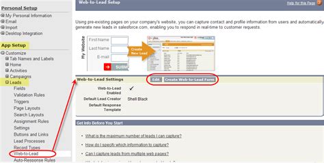 How To Configure Web To Lead Form Submission