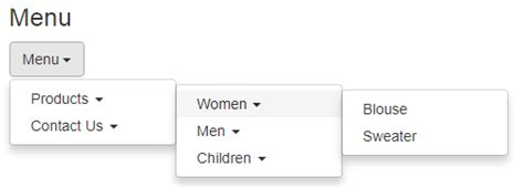 javascript nested multiple dropdown menu boostrap stack overflow