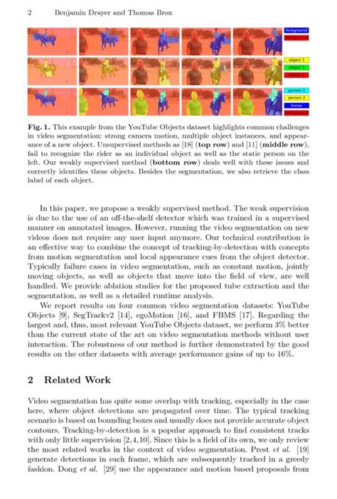 object detection tracking and motion segmentation for object level