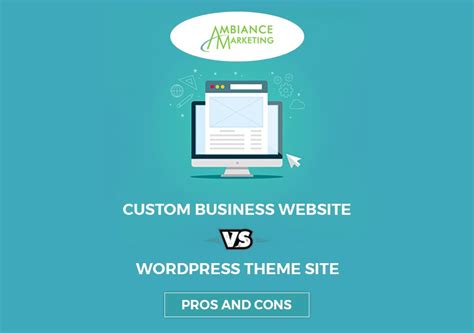 custom site vs wordpress theme site for your business pros and cons