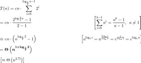 solving recurrence relation t n 3t 2n 3 cn stack