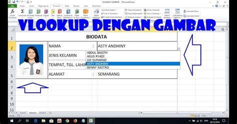 cara membuat otomatis data disertai gambar dengan excel