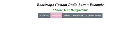 bootstrap 4 radio button javatpoint