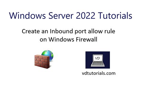create an inbound port allow rule on windows firewall windows server