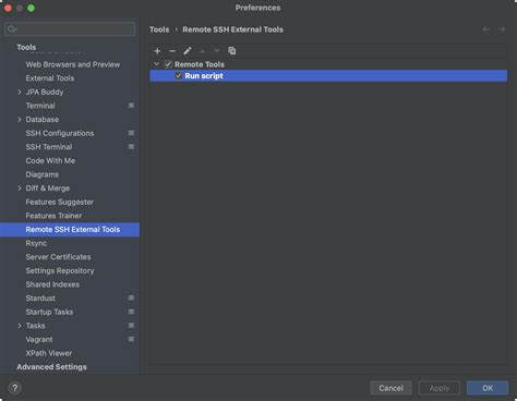 remote external tools settings intellij idea documentation