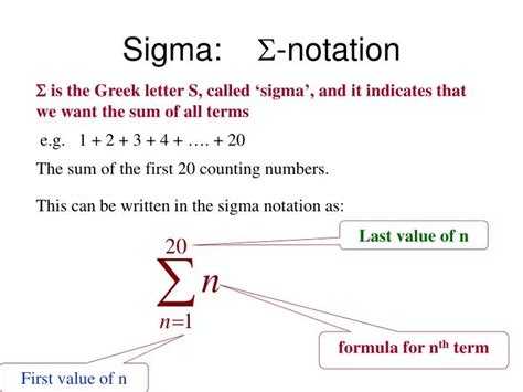 Ppt Sigma Notation Powerpoint Presentation Free Download Id 5247277