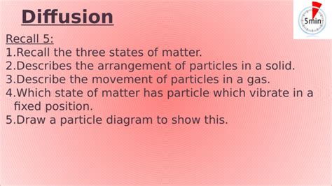 Ks3 Diffusion Lesson Teaching Resources