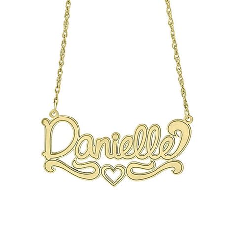 Script Name Necklace In Sterling Silver With 14k Gold Plate 8 Letters
