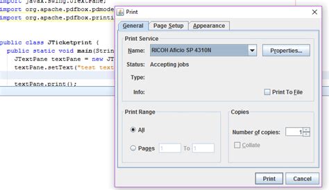 how would i go about printing text from a java program