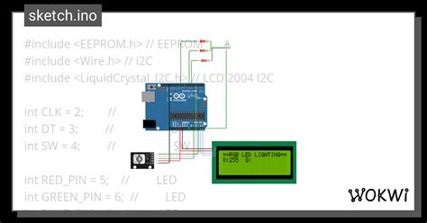 rotary encoder menu 2 wokwi arduino and esp32 simulator